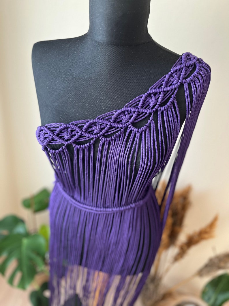 Macrame Dress Macrame Clothing Hand Knit Costume - Etsy