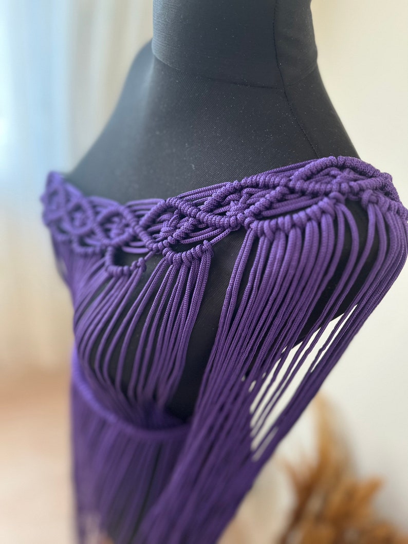 Macrame Dress Macrame Clothing Hand Knit Costume - Etsy