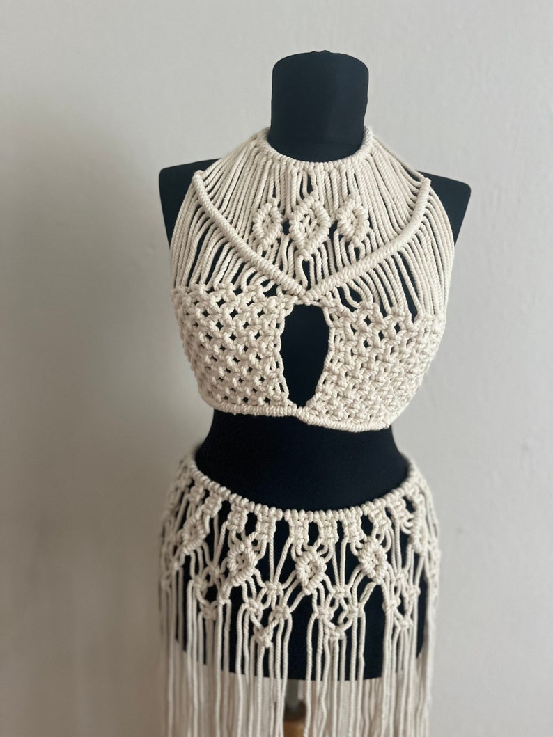 Swimsuit Coverup Macrame Topcrop Wedding Dress Beach - Etsy