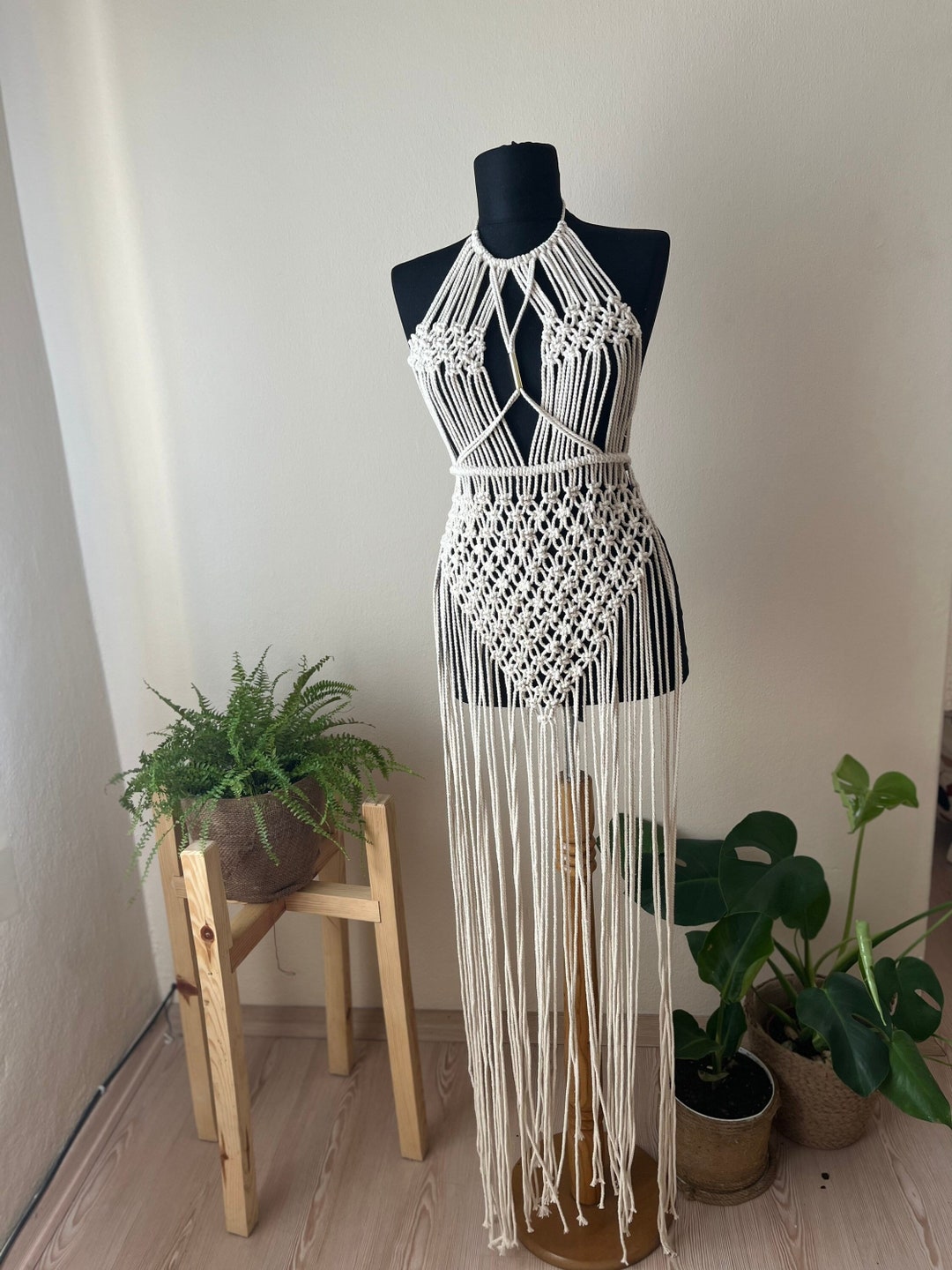 Macrame Dress , Burning Man ,bohemian Macrame Dress for Photoshoot ...