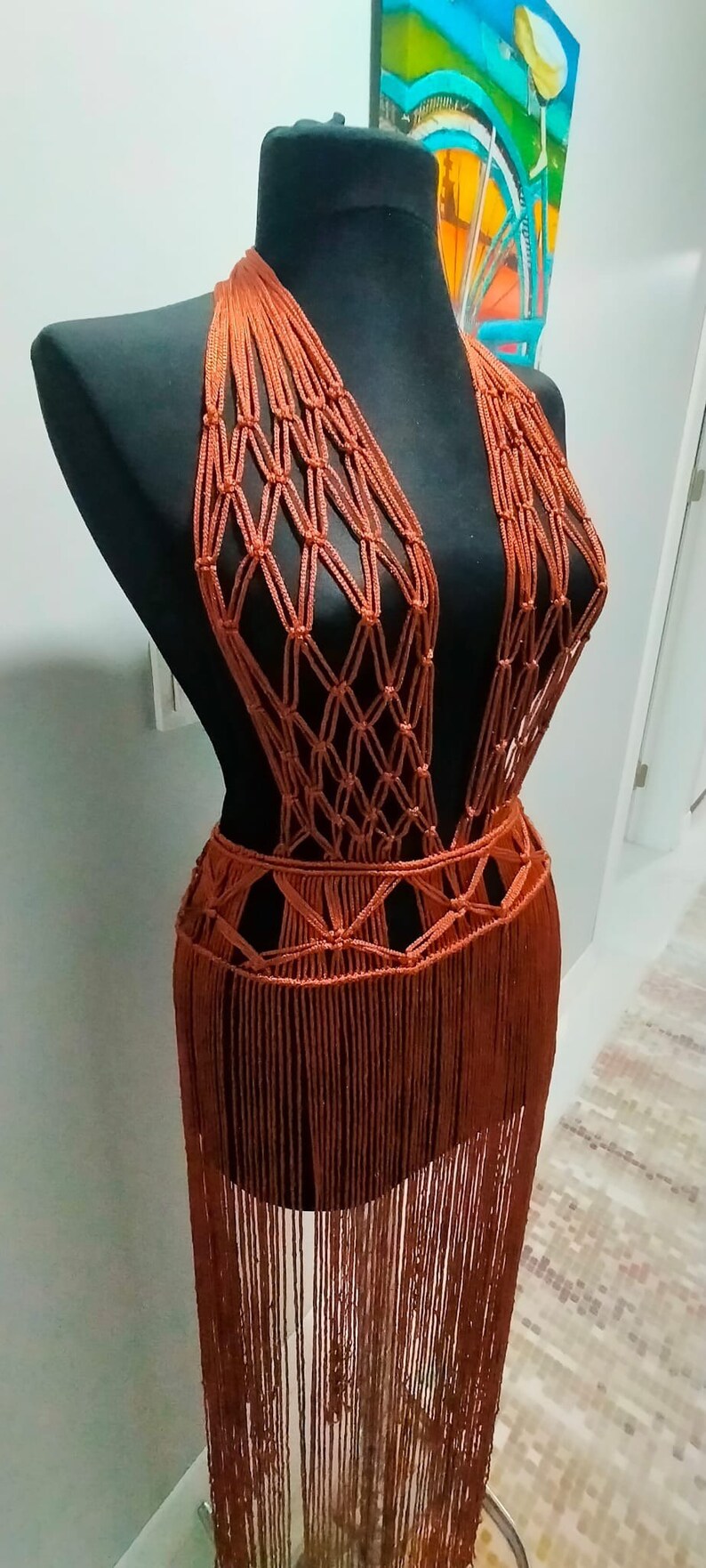 Macrame Dress Bohemian Macrame Dress for Photoshoot Boho - Etsy