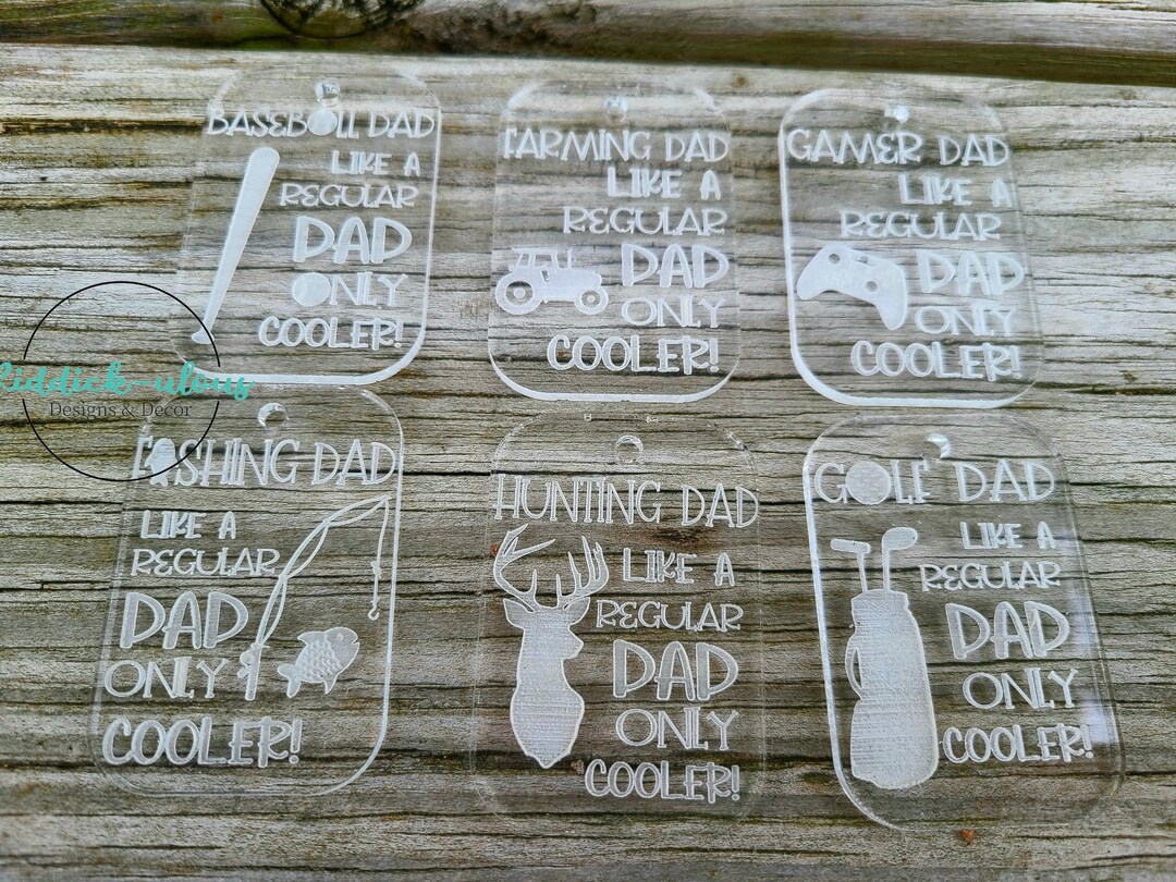 Fathers Day Keychain SVG Bundle - Etsy