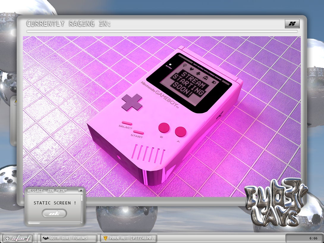 GAMEBOY Y2k Starting Soon Screen - Etsy