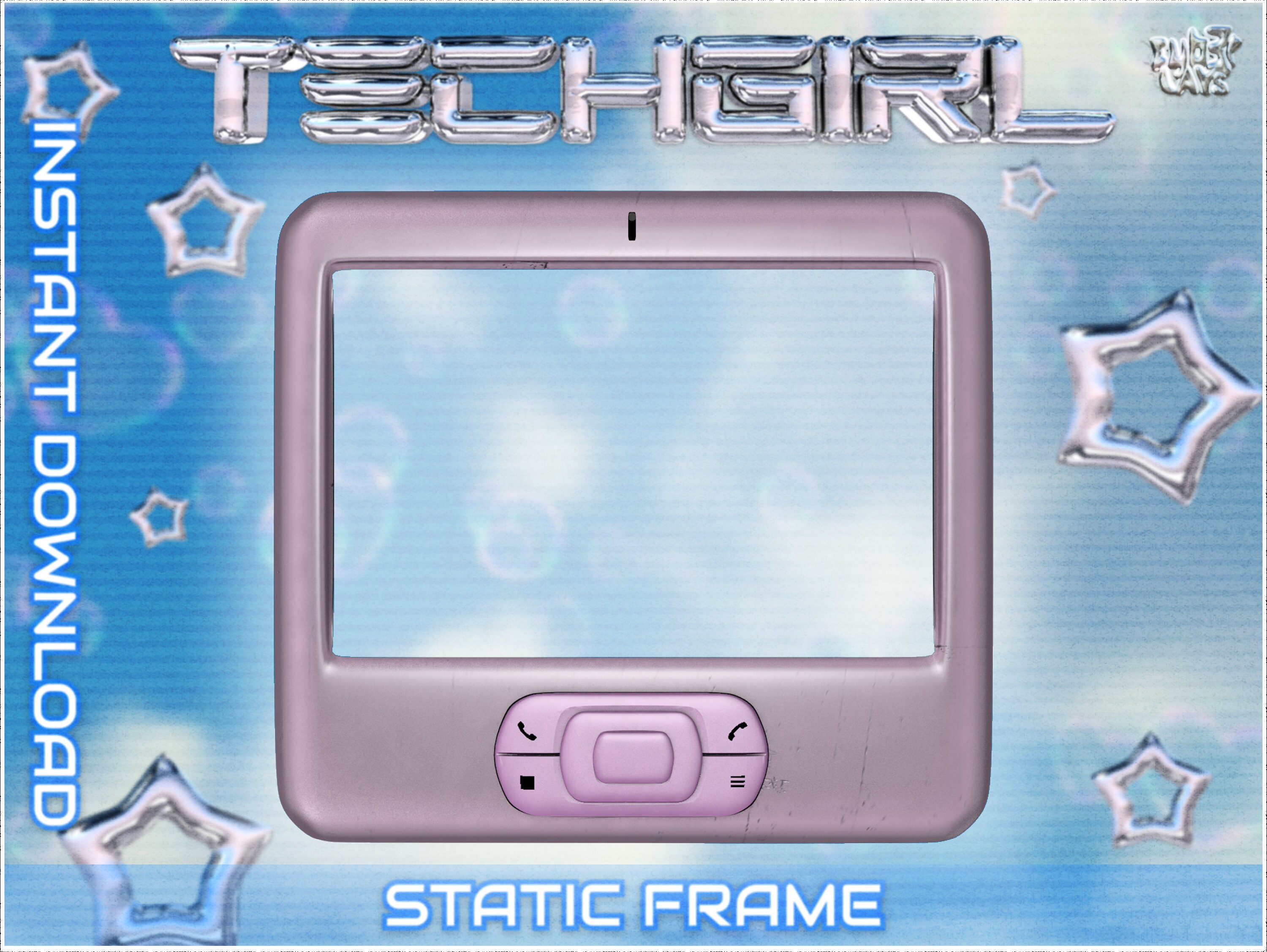 Twitch Streaming Y2K Static cellphone Baby Pink Camera Frame Y2kcore - Etsy
