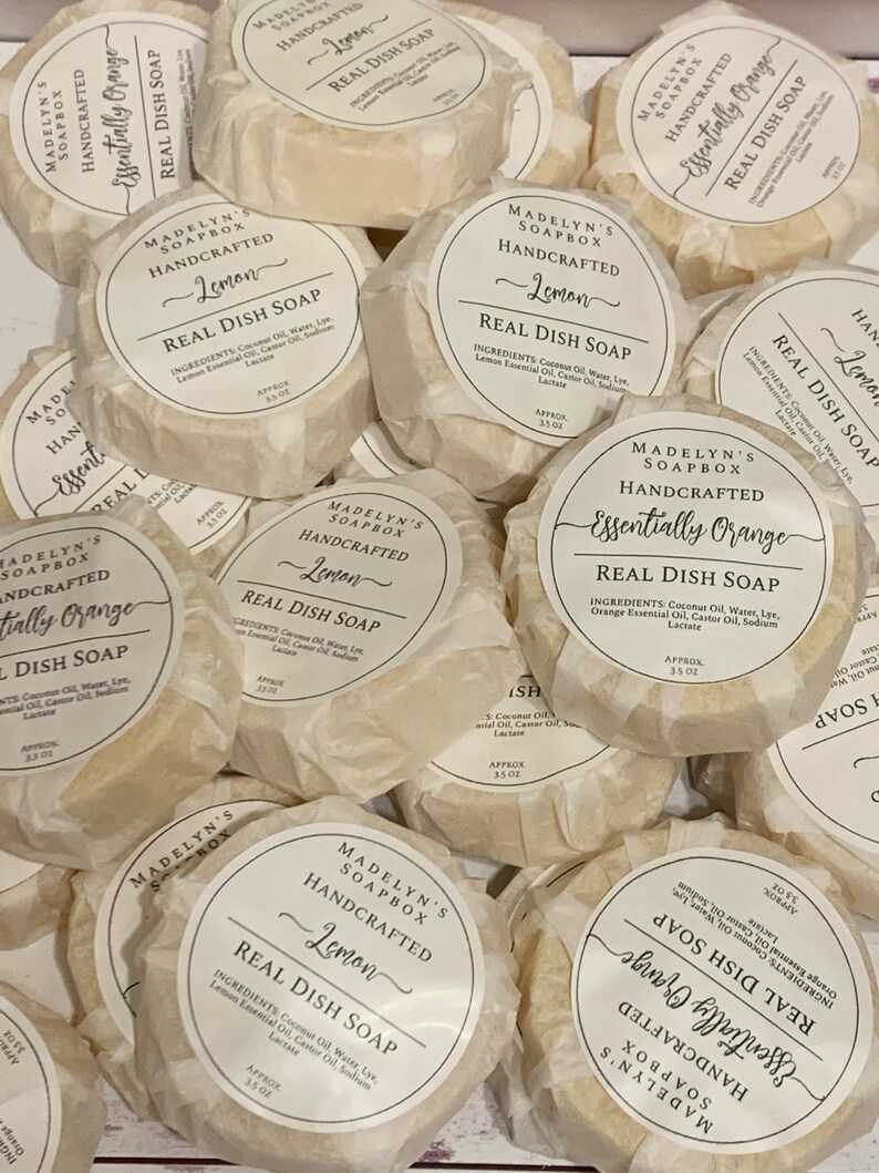 Lemon Handcrafted Cold Process Real Dish Soap - Etsy