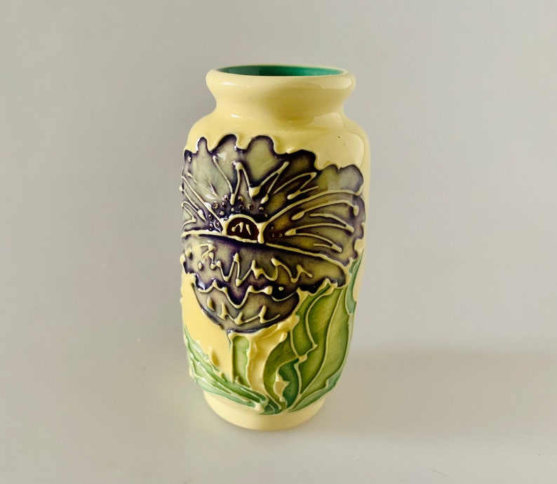 Rare MOORCROFT Miniature Lise B Vase, Hand Painted, Floral, Fine Art ...