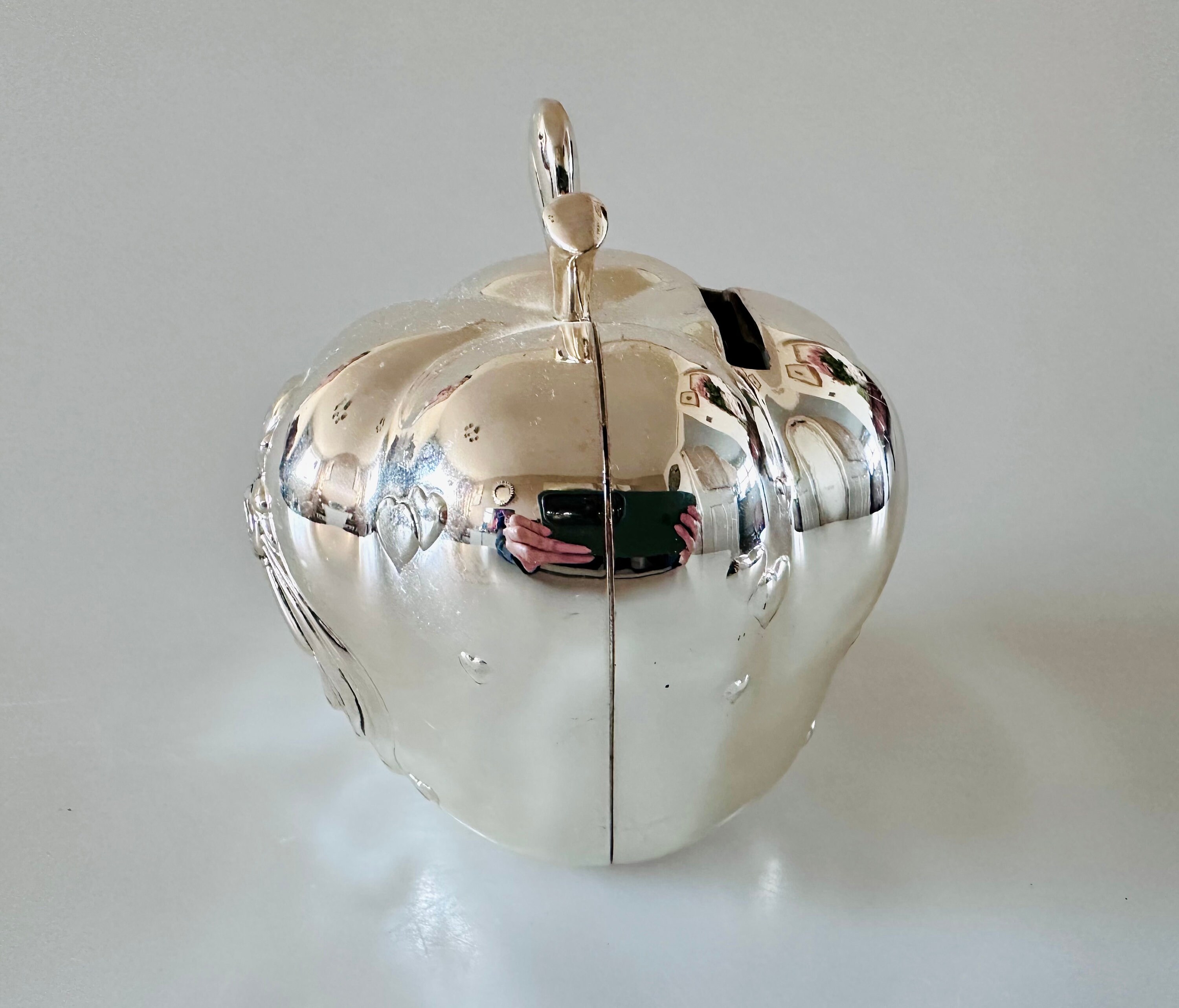 Rare Walt Disney Vintage Snow White Silver Plated Apple Money Box ...