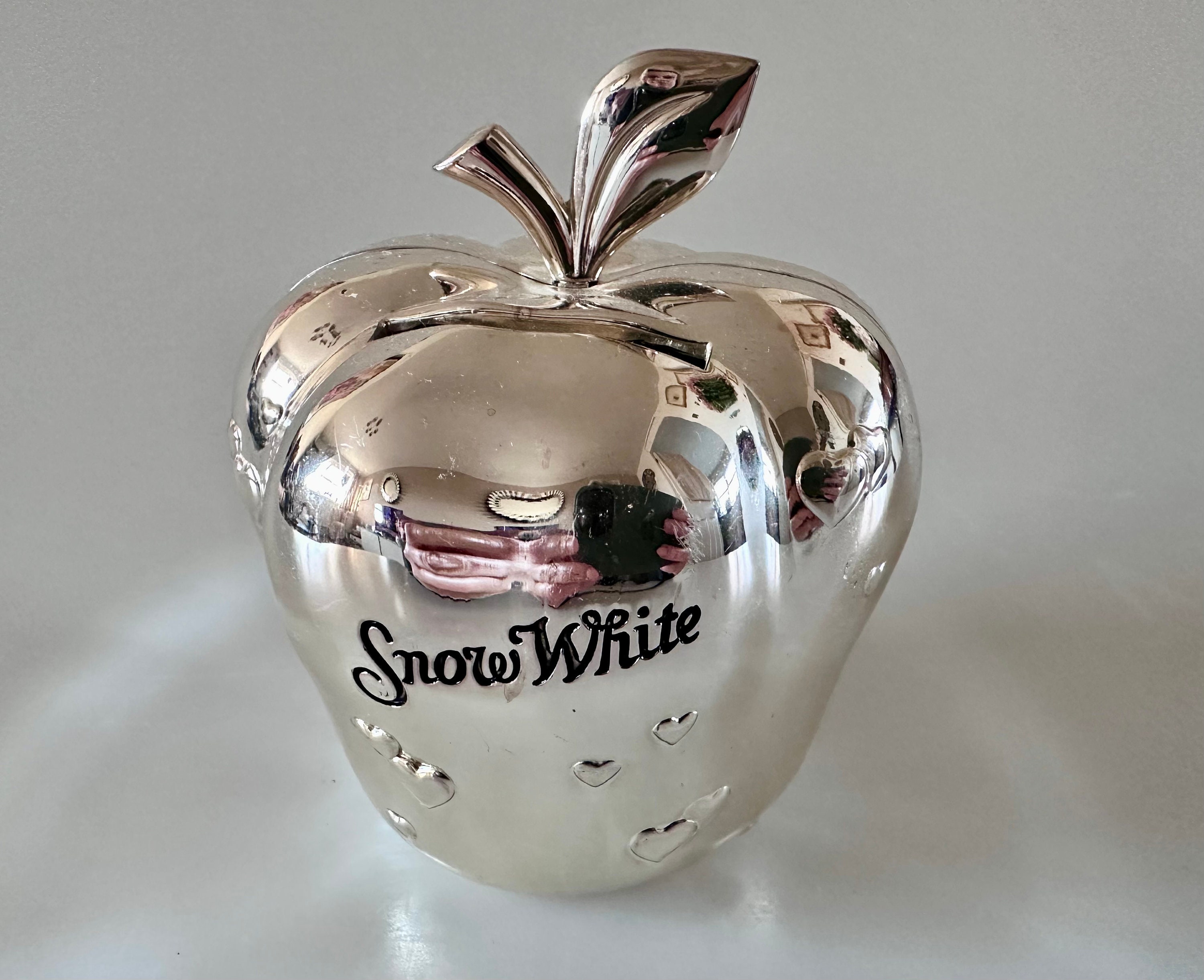 Rare Walt Disney Vintage Snow White Silver Plated Apple Money Box ...