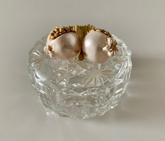 RARE Antique Victorian Heavy Cut Glass Lidded Trinket… - Gem