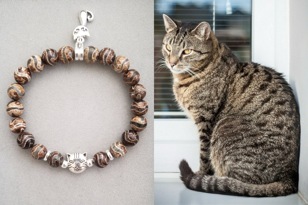 Brown Tabby Cat Bracelet | Cat Bracelet | Cat Lover Gift | Cat Memorial ...