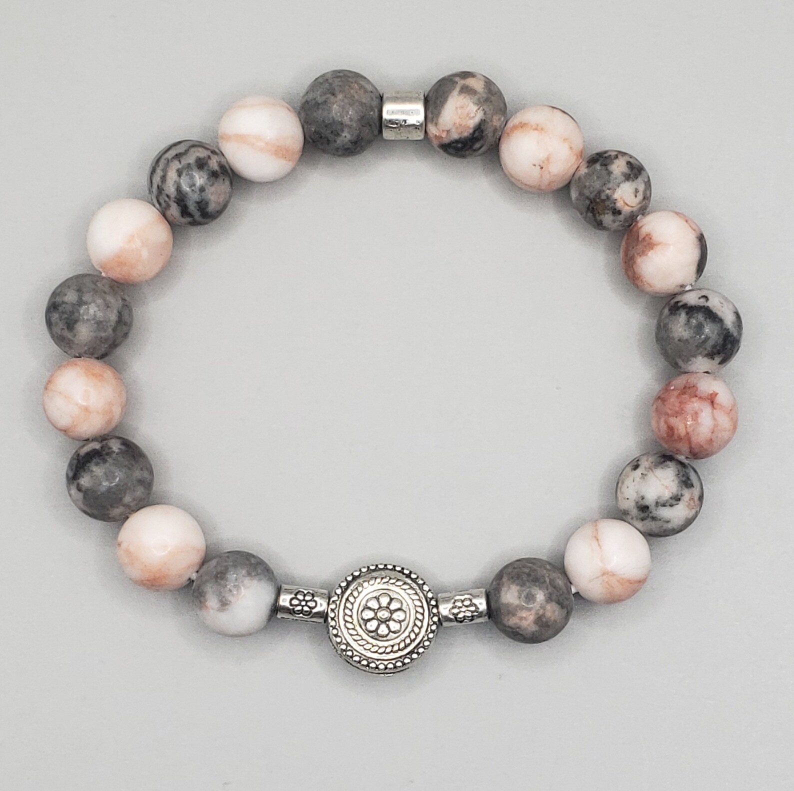 Pink Zebra Jasper Bracelet, Zebra Jasper Bracelets, Mother's Gift ...