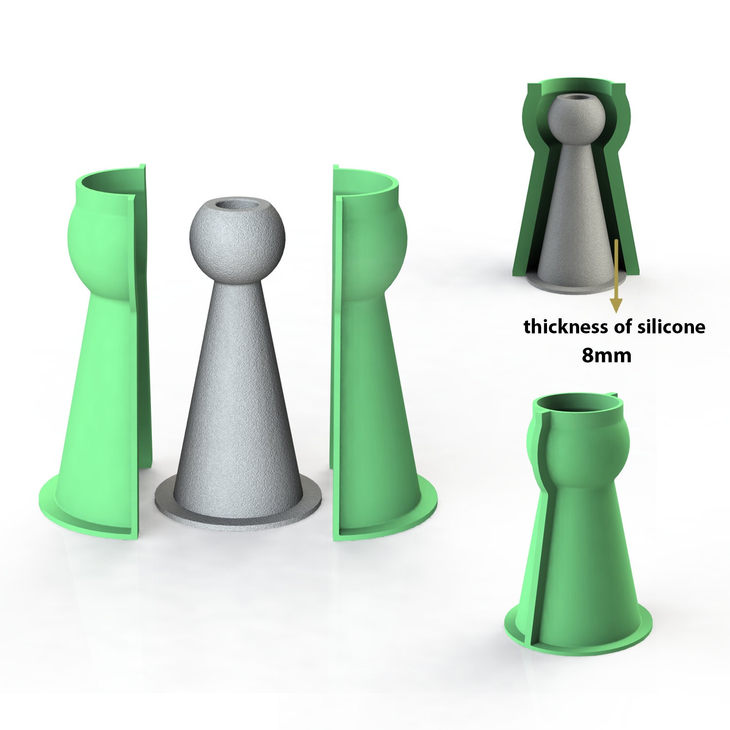 Candle Holder (stl File) for Making Silicone Mold - Etsy
