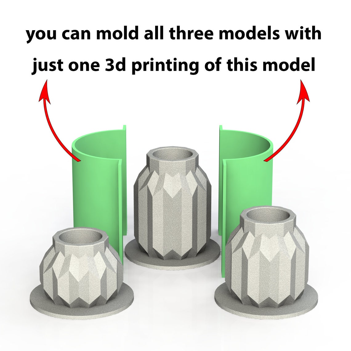 Candle Holder stl File for Silicone Mold - Etsy