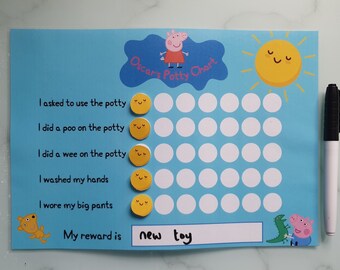 Peppa Pig Potty Training Chart | Etsy