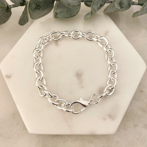 925 Sterling Silver Chunky Bracelet, Silver Chain Link Bracelet, Silver ...
