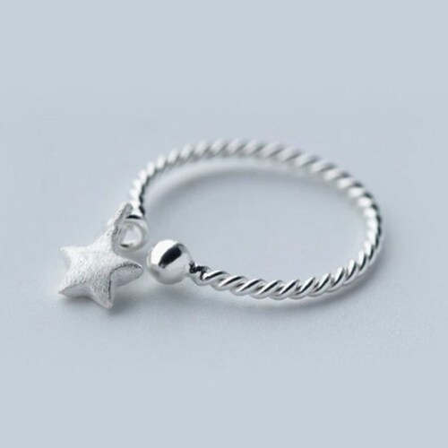 925 Silver STAR Ring - Etsy