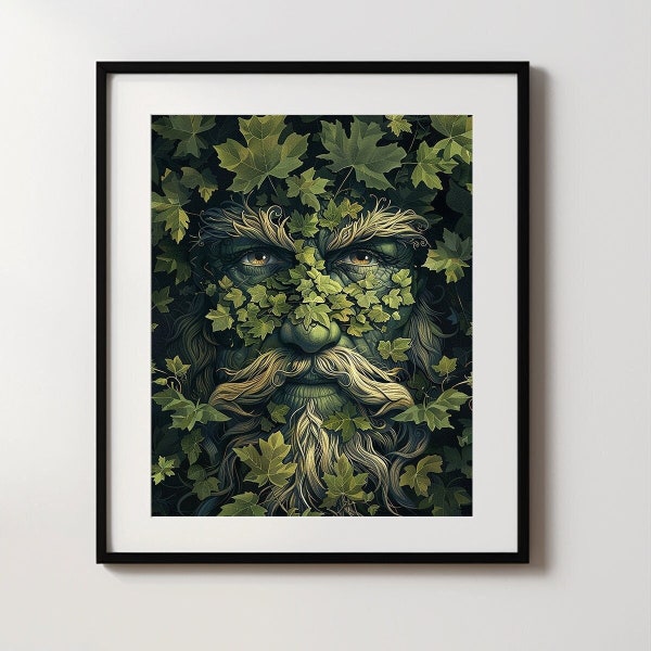Green Man Mask - Etsy