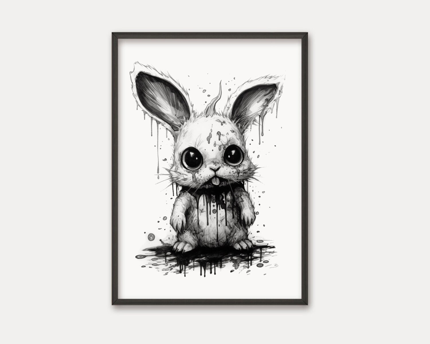 Scary Bunny Drawing