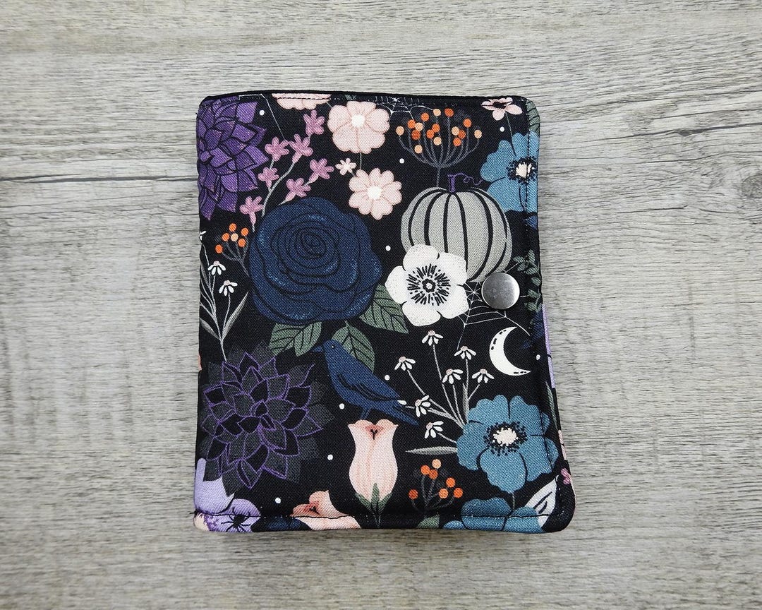 Needle Book, Gothic Floral Embroidery Needle Purse, Handmade Sewing ...