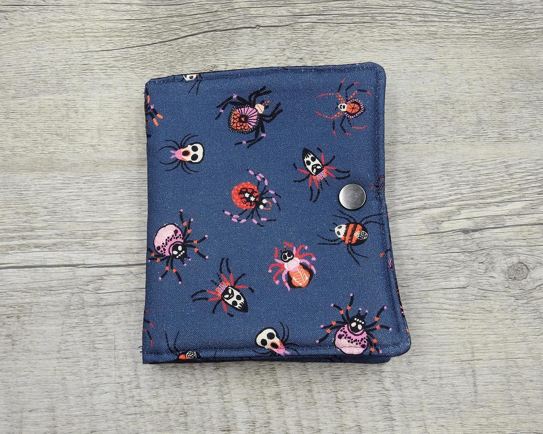 Needle Book, Gothic Spiders Embroidery Needle Purse, Handmade Sewing ...