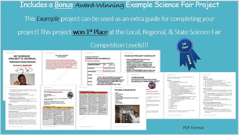 Science Fair Project Experiment Planner Guide With Bonus Example ...