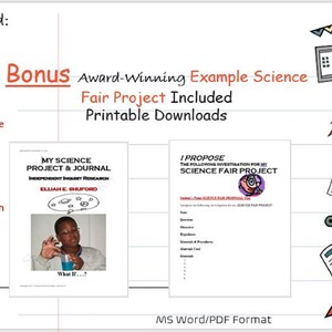 Science Fair Project Experiment Planner Guide With Bonus Example ...