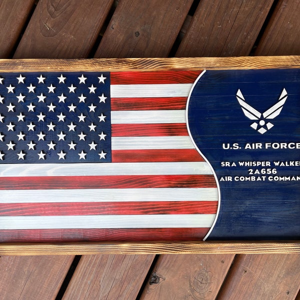 Wooden Flag for Signing Air Force - Etsy