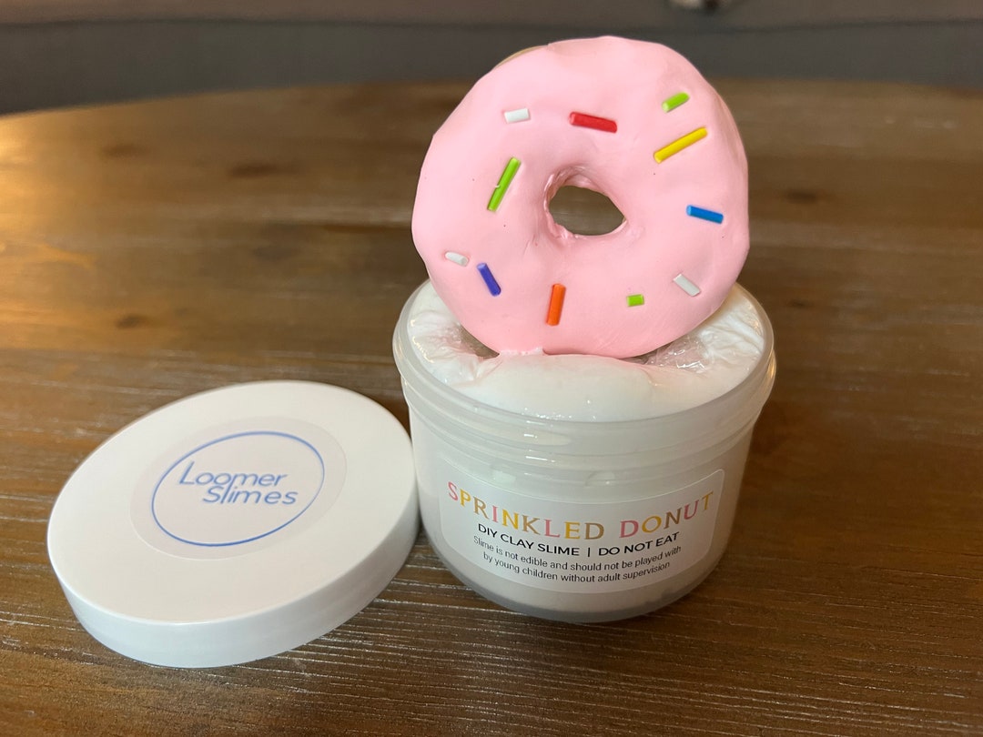 Sprinkled Donut Slime - Scented - Clay Slime - Donut - Thick and Glossy ...