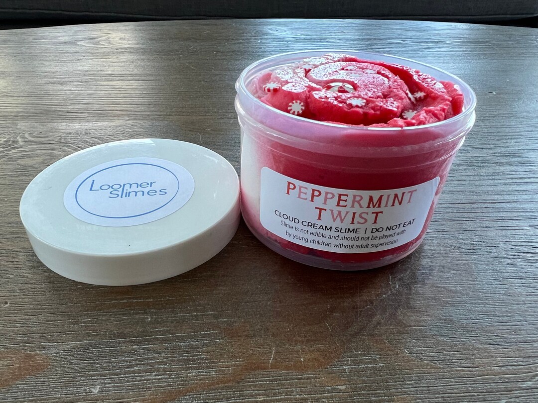 Peppermint Twist Slime - Cloud Dough Slime - Peppermint Charm ...