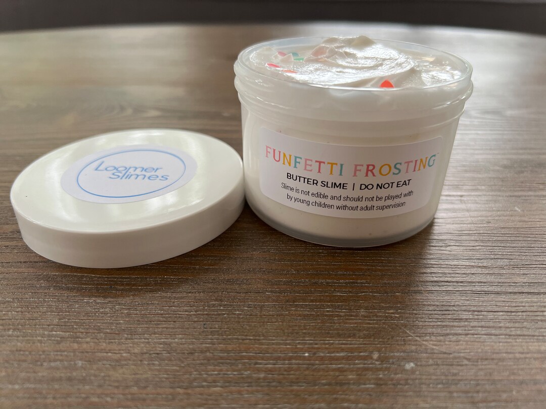 Funfetti Frosting Slime - Birthday Cake Scented - Butter Slime - Faux ...