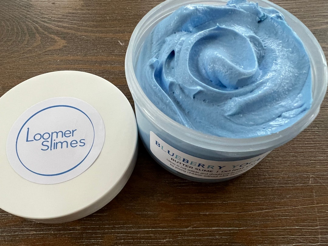 Blueberry Yogurt Slime Blueberry Scented Butter Slime 7 Oz Etsy