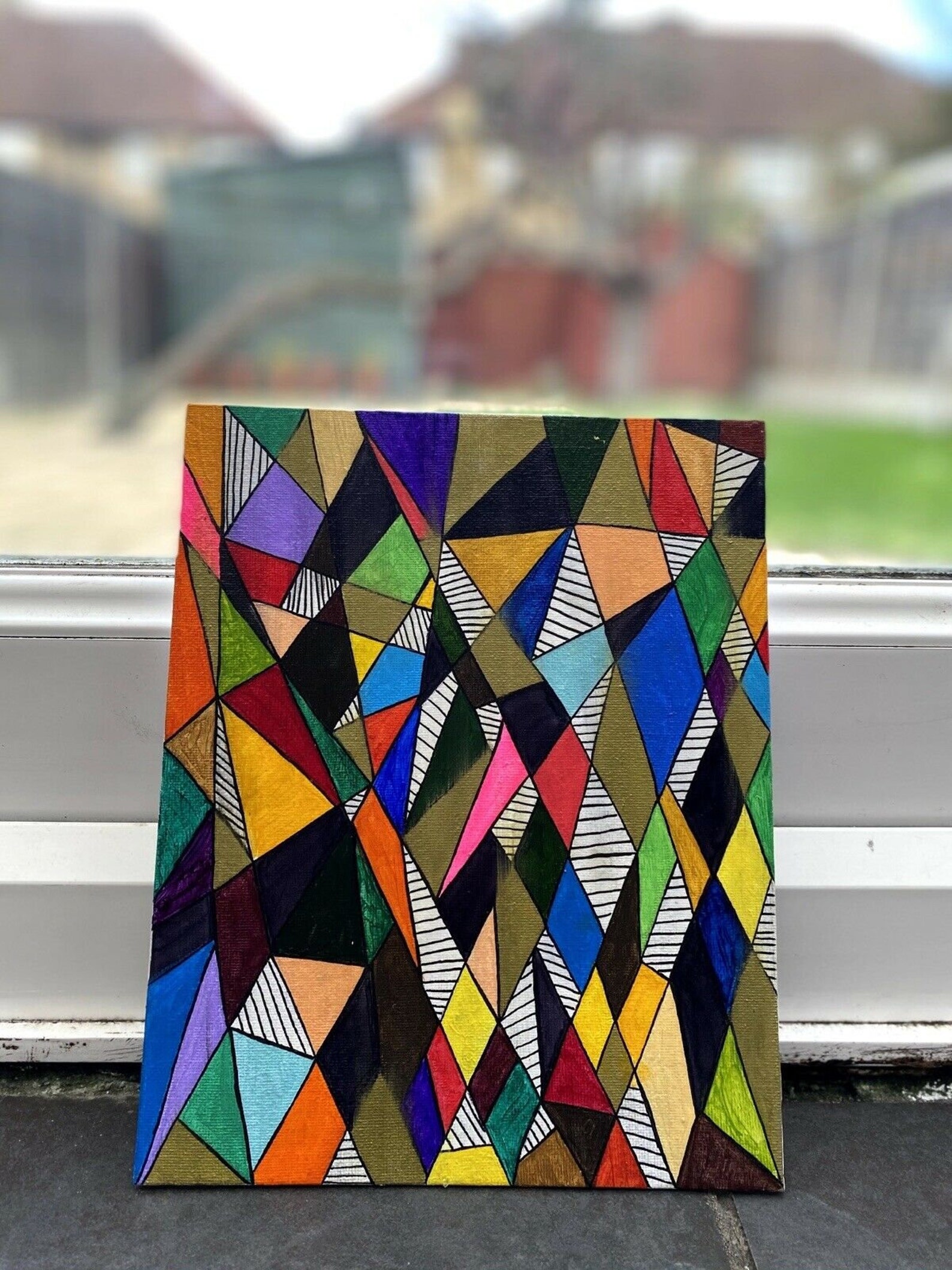 Connected Acrylic Canvas Painting. Beautiful Multicoloured | Etsy Connected Acrylic Canvas Painting. Beautiful Multicoloured | Etsy