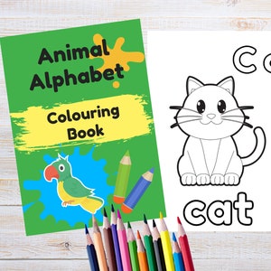 Printable Animal Alphabet Colouring Book; Pre-school; Nursery; Primary ...