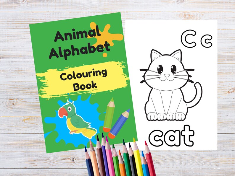 Printable Animal Alphabet Colouring Book; Pre-school; Nursery; Primary ...