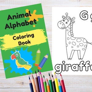 Printable Animal Alphabet Colouring Book; Pre-school; Nursery; Primary ...