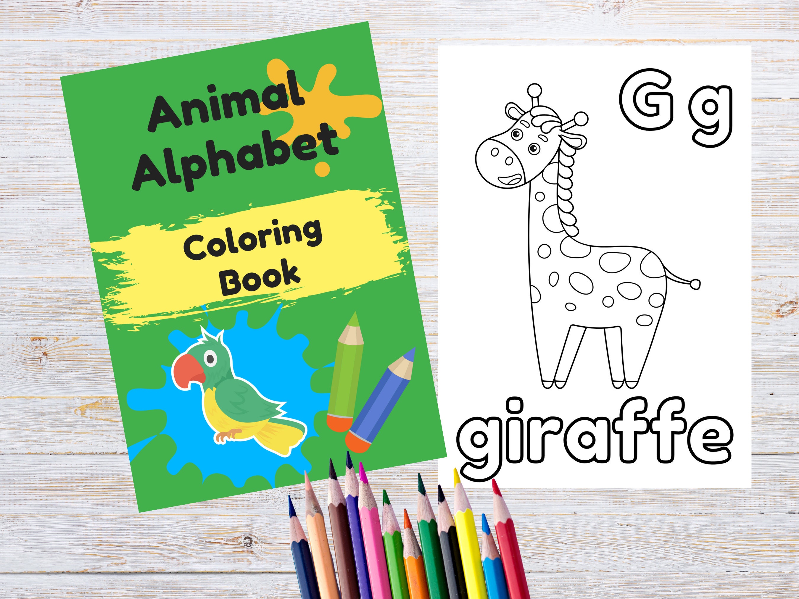 Printable Animal Alphabet Colouring Book; Pre-school; Nursery; Primary ...