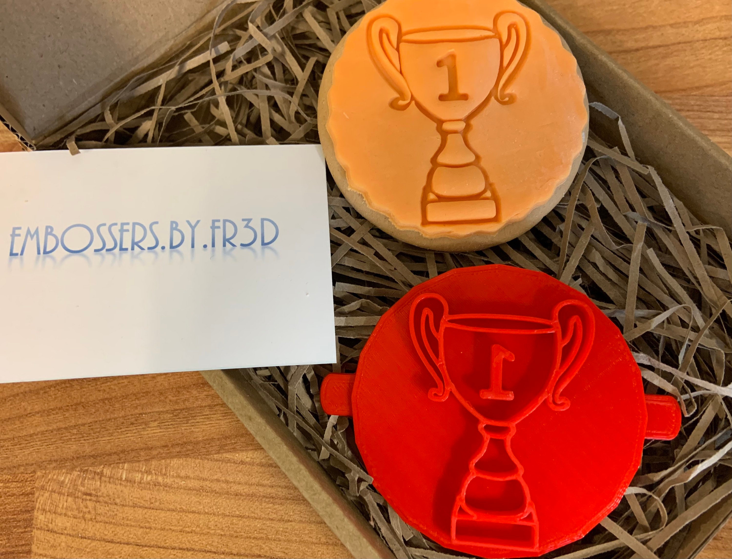 Trophy Embosser Stamp Fondant Icing Cupcake Cutter - Etsy