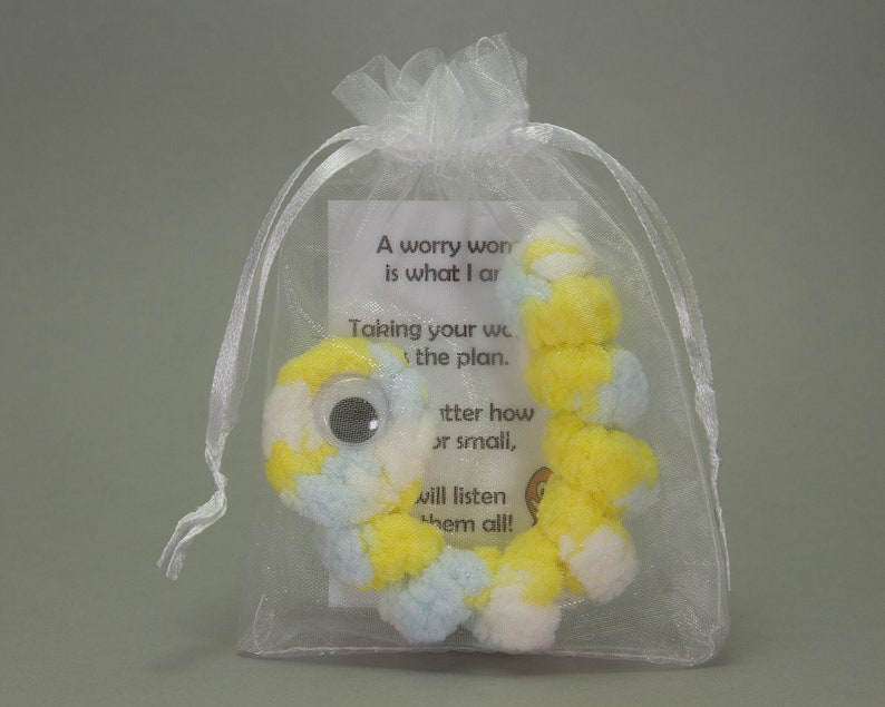 Large Furry Super Soft Pet Worry Worm Fidget Toy With Poem - Etsy