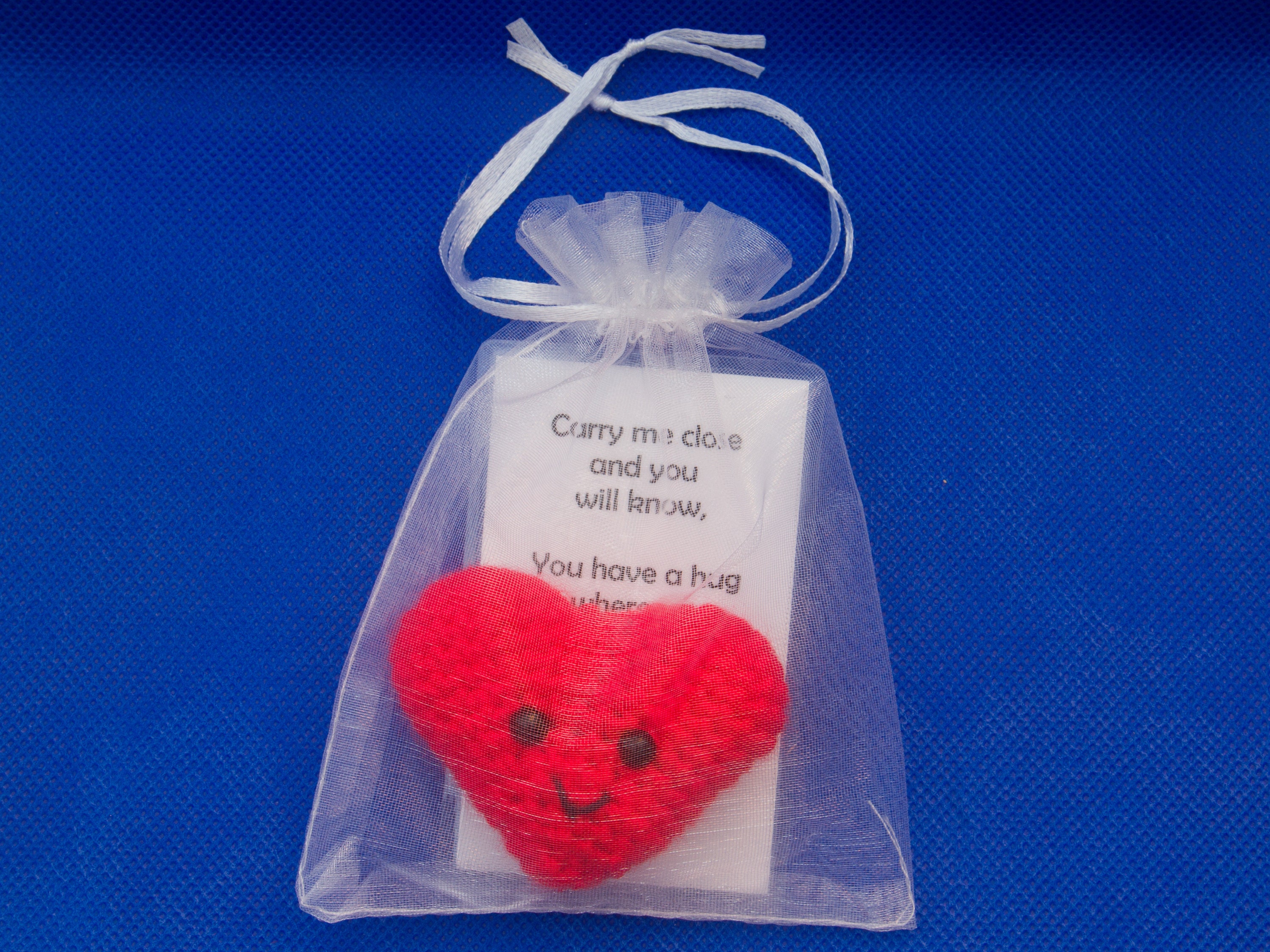 Cute Crochet Love Heart Pocket Hug With Personalised Message - Etsy