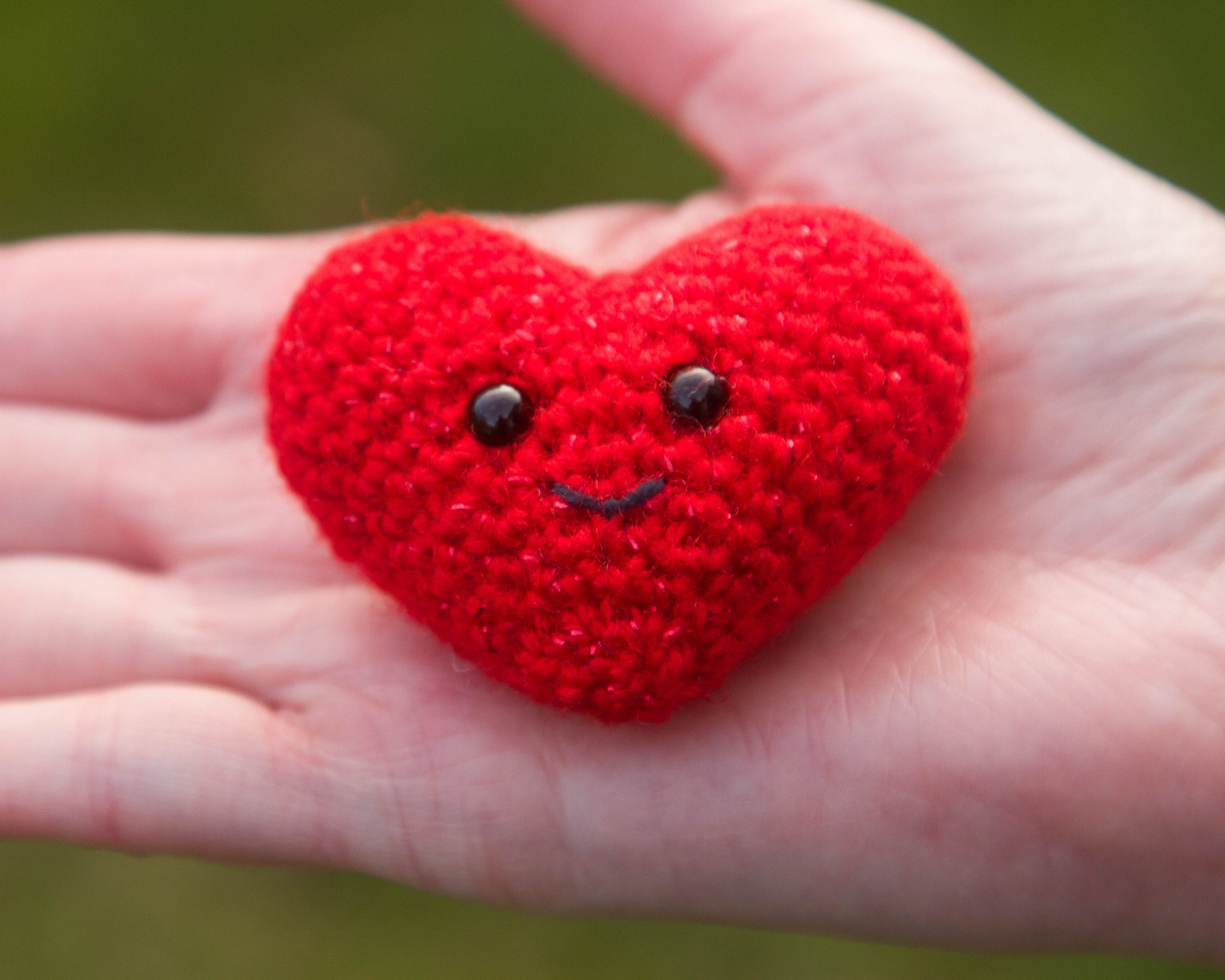 Cute Crochet Love Heart Pocket Hug With Personalised Message | Etsy