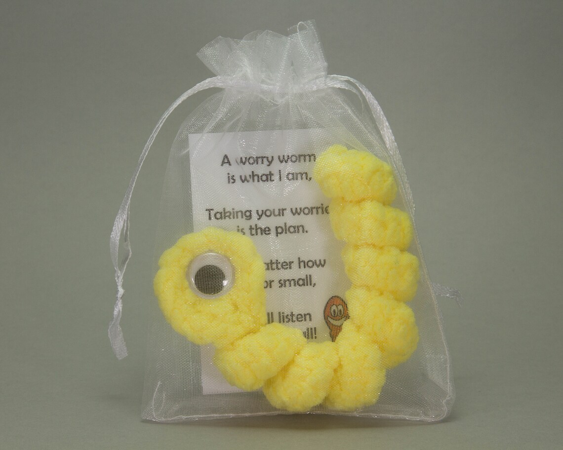 Large Furry Super Soft Pet Worry Worm Fidget Toy With Poem - Etsy