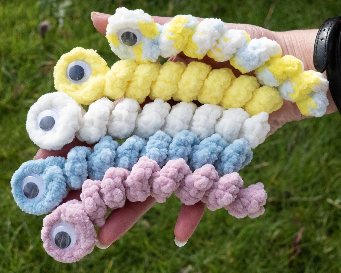 Large Furry Super Soft Pet Worry Worm Fidget Toy With Poem - Etsy