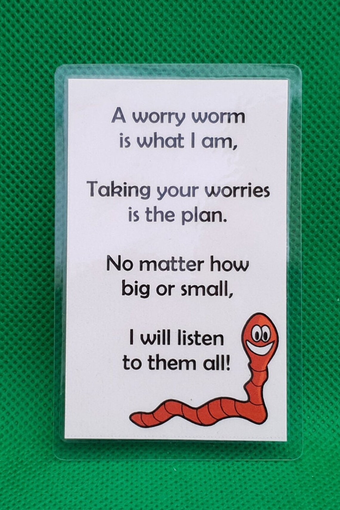 Large Furry Super Soft Pet Worry Worm Fidget Toy With Poem - Etsy