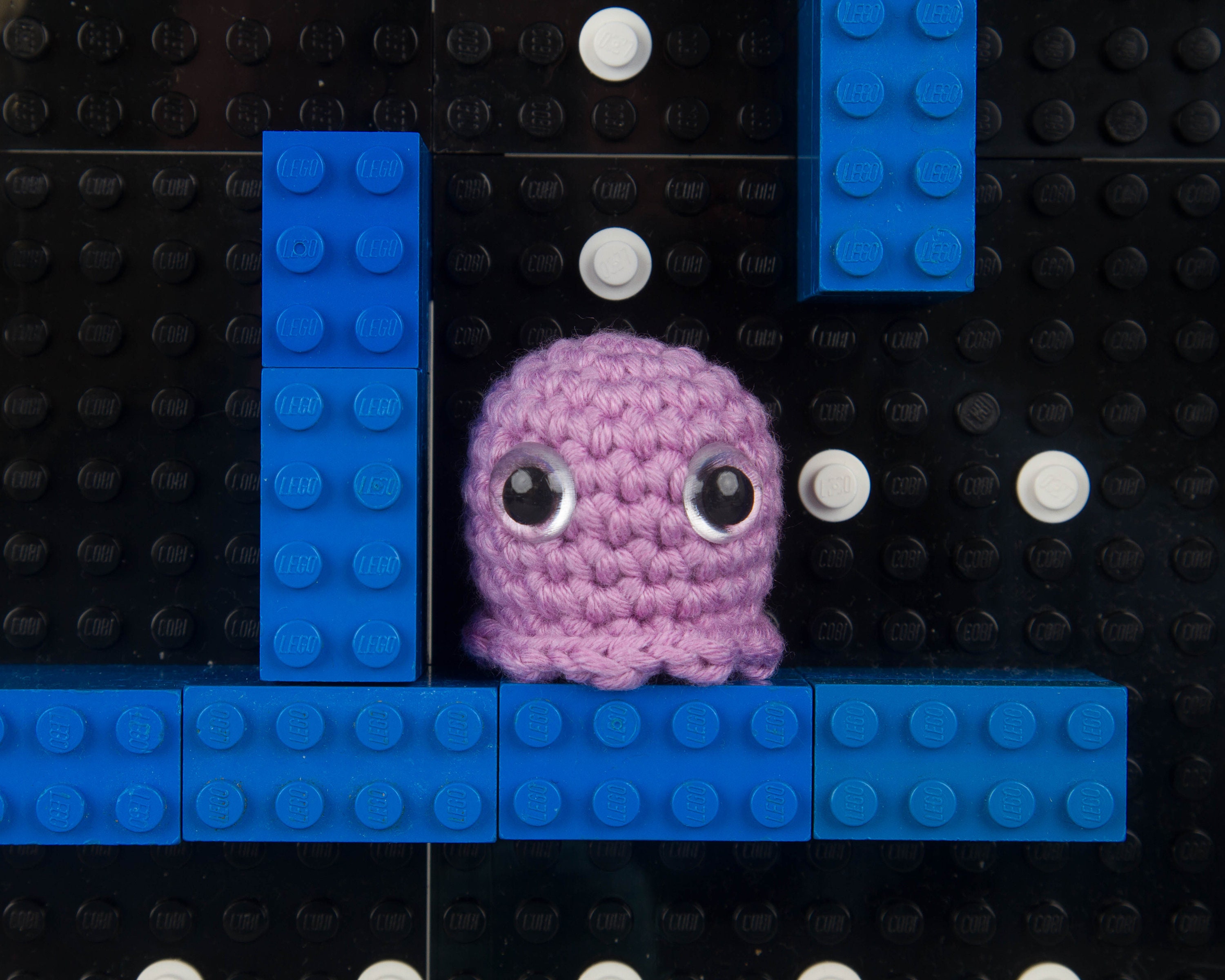 Cute Crochet Retro Gaming Character and Ghosts - Etsy