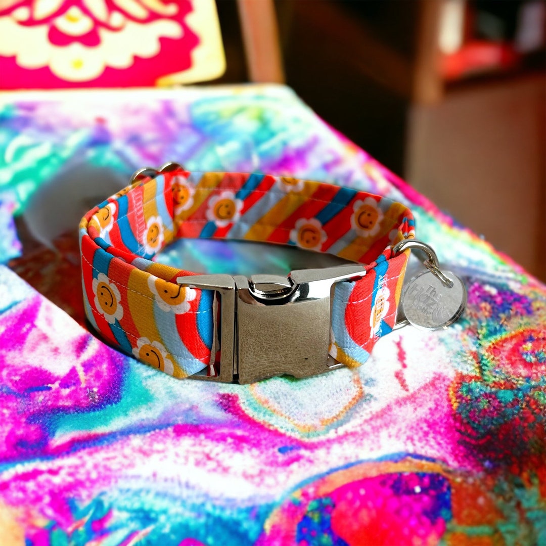 Psychedelic Daisy Collar - Etsy