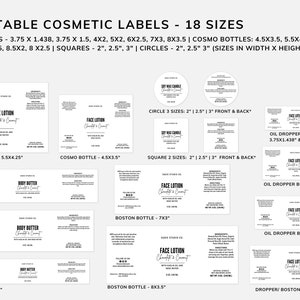 Editable Product Label Template CANVA, Modern Cosmetic Label, Clean ...