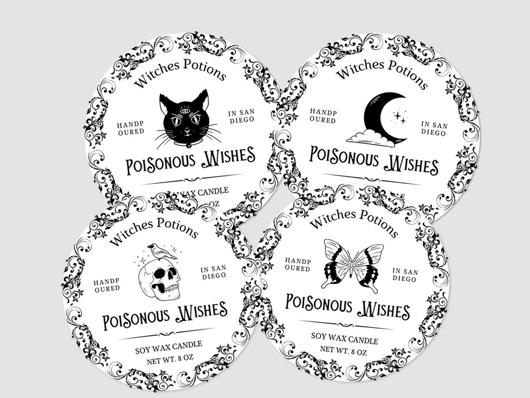 Editable Round Label Template: Apothecary, Cosmetic, Skincare (canva ...