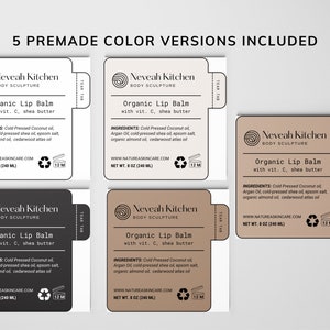 Lip Balm Label Template Canva - DYI Lip Balm Sticker, Editable Product ...