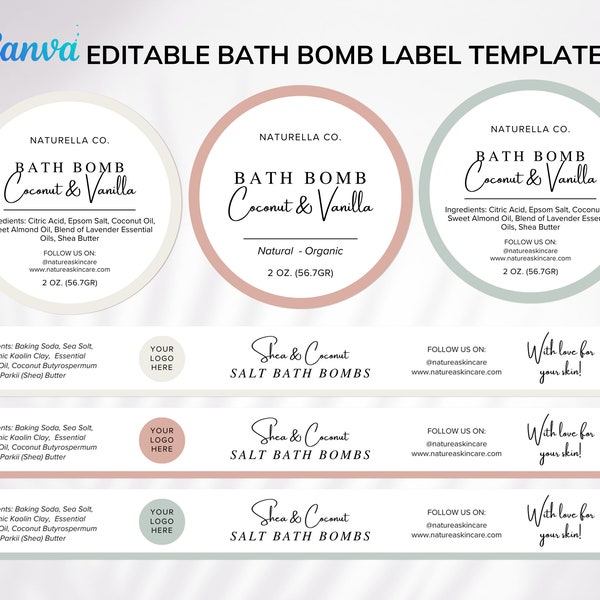 Bath Bomb Labels - Etsy
