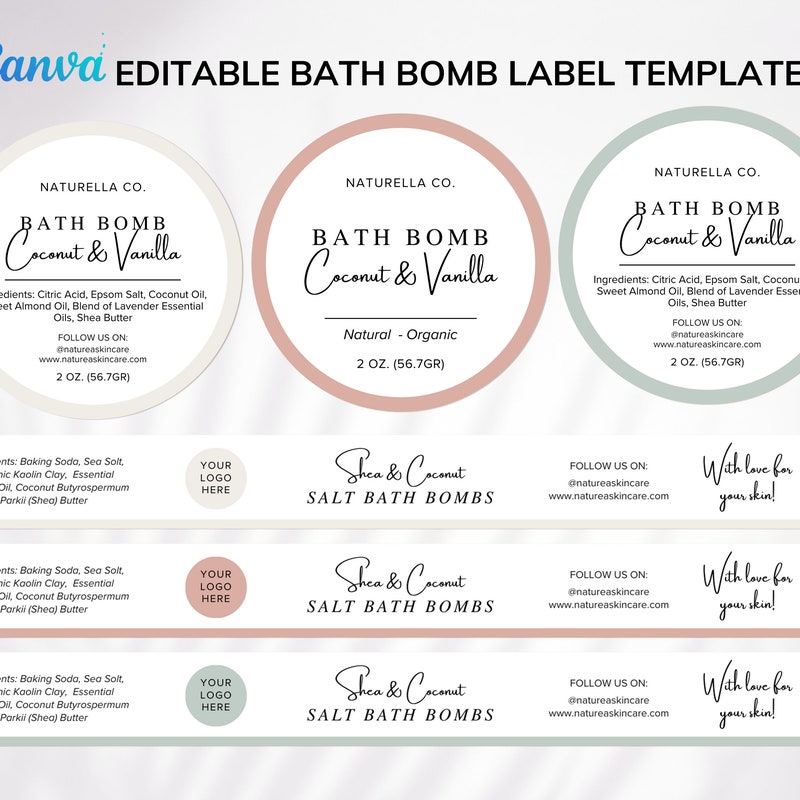 Bath Soak Label Editable - Etsy